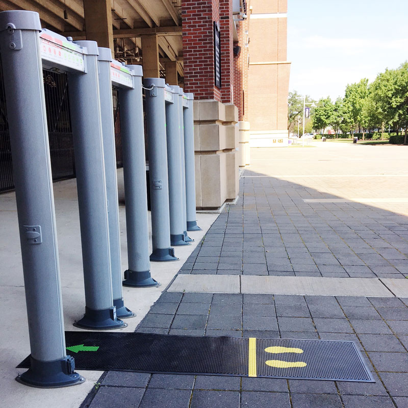 2' x 8' TSA Security Line Screening Scraper safe distance Mat ...